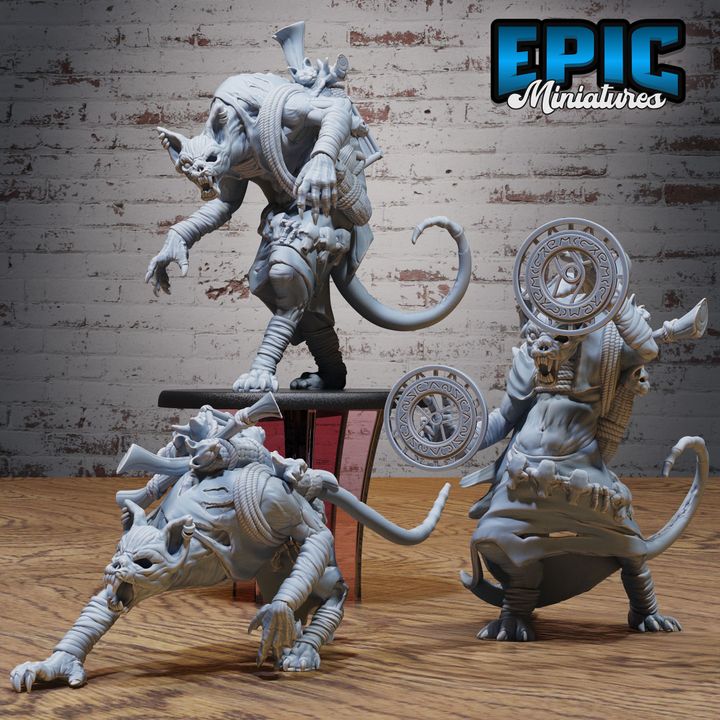 3D Printable Cat Folk Zombie Set / Cat Tribe / Undead Feline Warrior ...