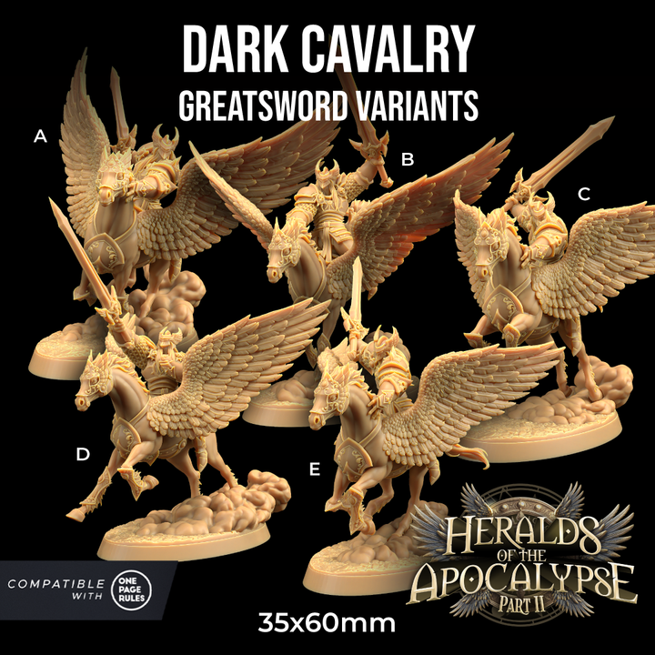 3D Printable Dark Cavalry | PRESUPPORTED | Heralds of The Apocalypse Pt ...