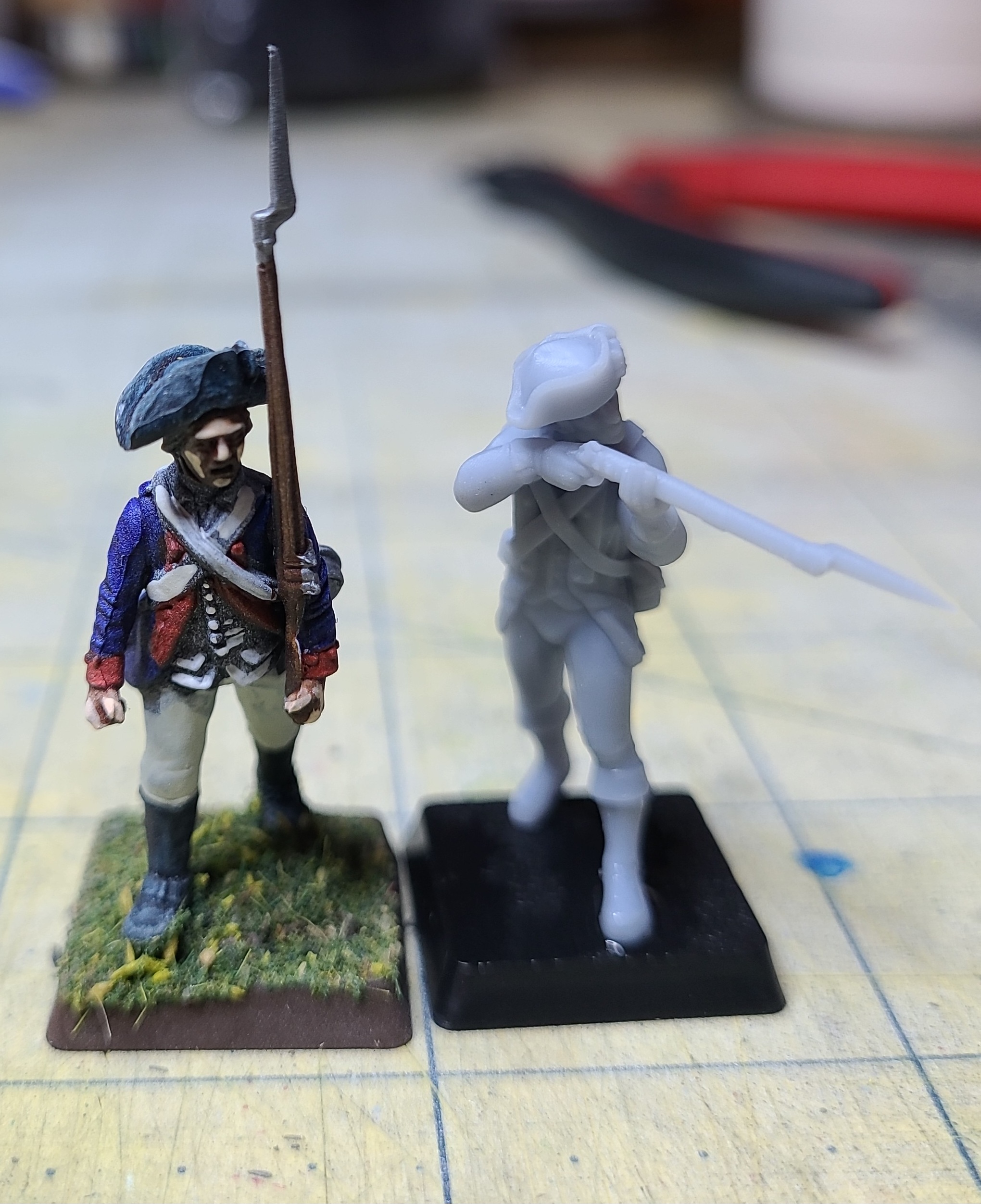 3D Printable Infanterie in uniforme (firing) for American Revolutionary ...