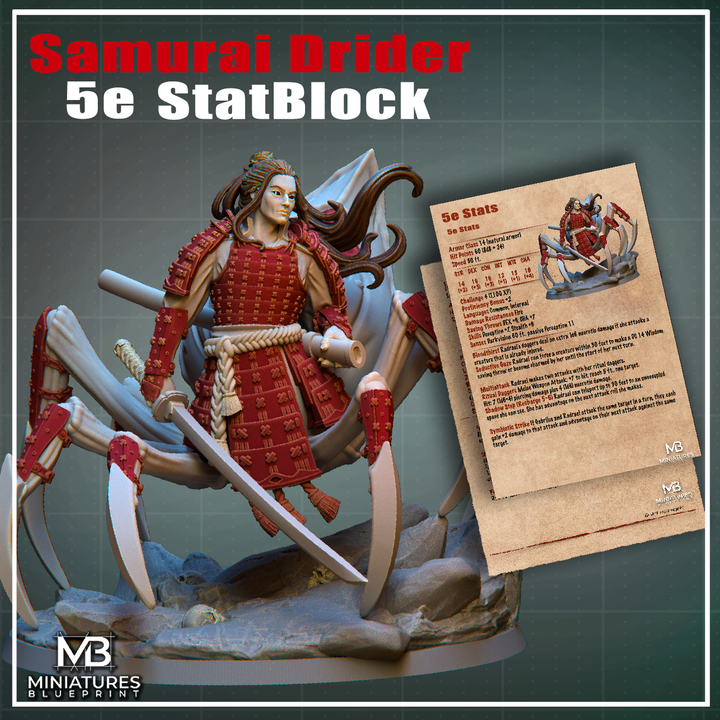 3D Printable PDF - Samurai Drider by Miniatures Blueprint