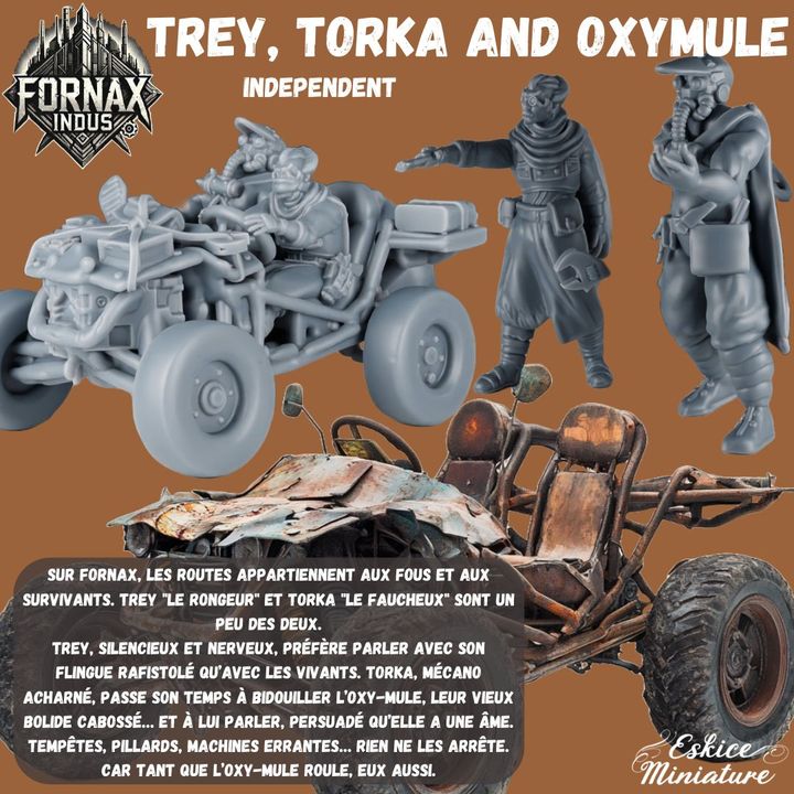 3D Printable Trey, Torka and Oxymule - Fornax Indus independent 32mm by ...