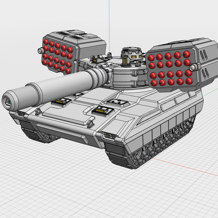 3D Printable Battletechnology Darian DAR-2D Tank by Mark Hazell