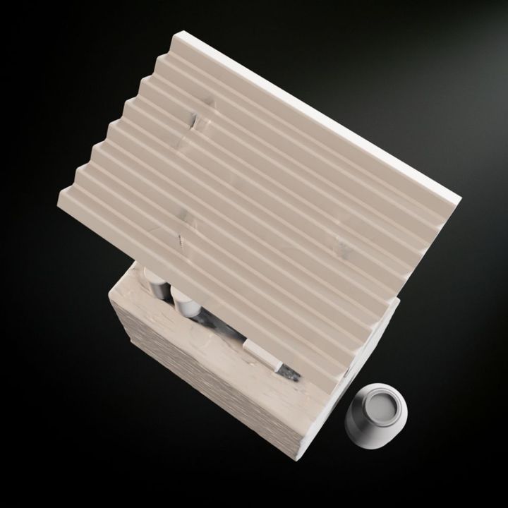 3D Printable Sci-Fi Market Tent VIII by WargamesCo