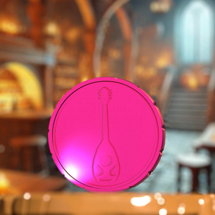 3D Printable Bard Token by Hogan's Heroic Hoard