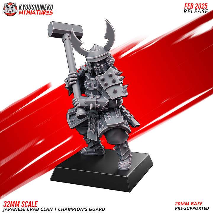 3D Printable Champion's Guards | Japanese Crab Clan by Kyoushuneko ...