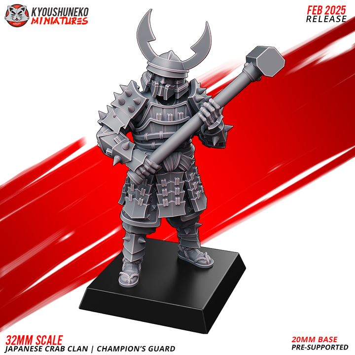 3D Printable Champion's Guards | Japanese Crab Clan by Kyoushuneko ...