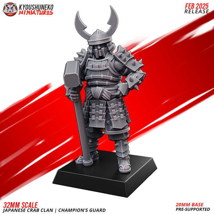 3D Printable Champion's Guards | Japanese Crab Clan by Kyoushuneko ...