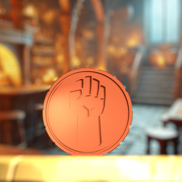 3D Printable Monk Token by Hogan's Heroic Hoard