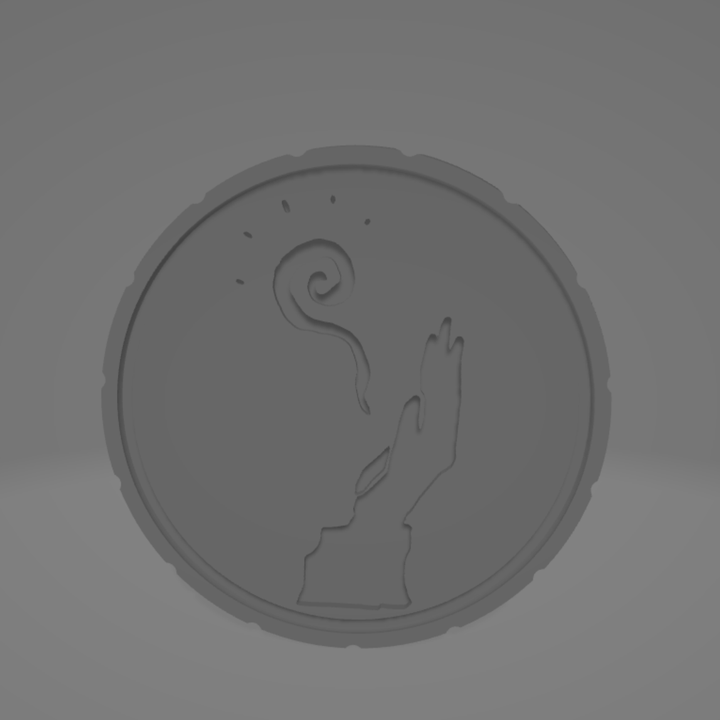 3D Printable Wizard Token by Hogan's Heroic Hoard