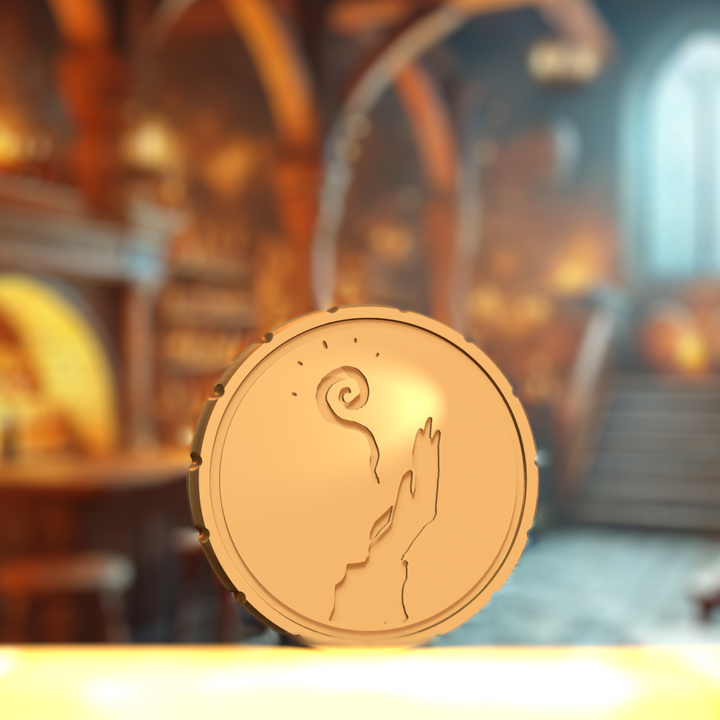 3D Printable Wizard Token by Hogan's Heroic Hoard