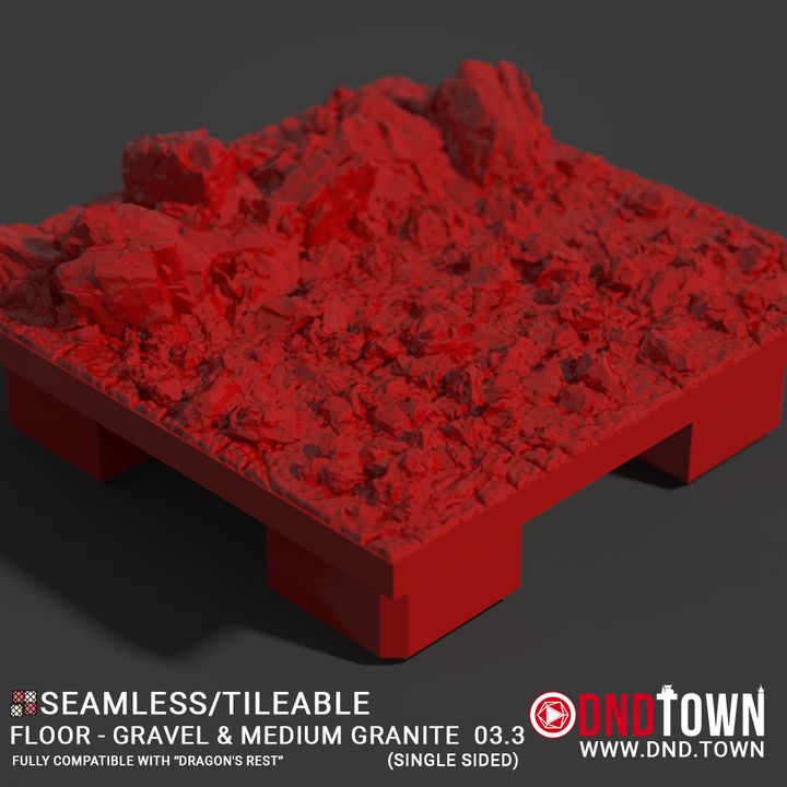 3D Printable Floor - Stone - Gravel & Granite 03.3 (SINGLE SIDED) - 3D ...