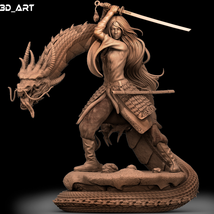 3D Printable Warrior of Honor 3D Print by CA3D Studios