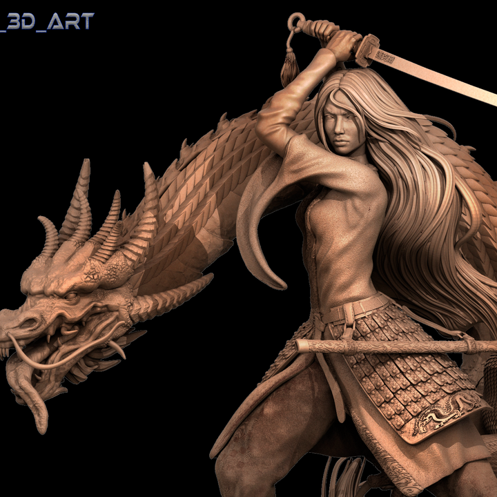 3D Printable Warrior of Honor 3D Print by CA3D Studios