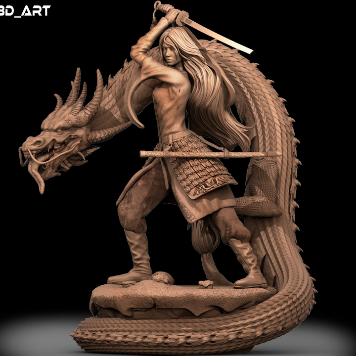 3D Printable Warrior of Honor 3D Print by CA3D Studios