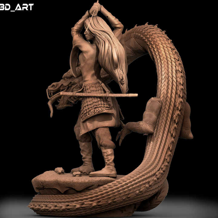 3D Printable Warrior of Honor 3D Print by CA3D Studios
