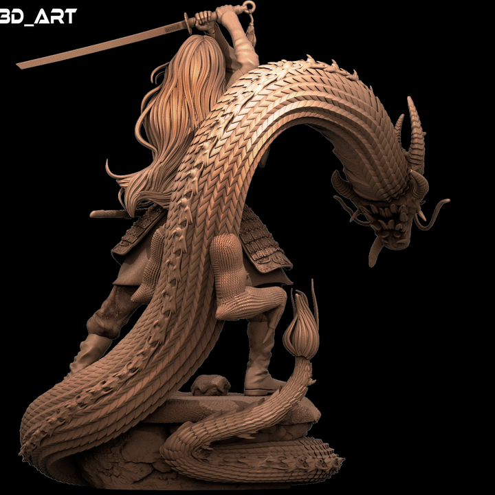 3D Printable Warrior of Honor 3D Print by CA3D Studios