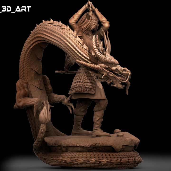 3D Printable Warrior of Honor 3D Print by CA3D Studios
