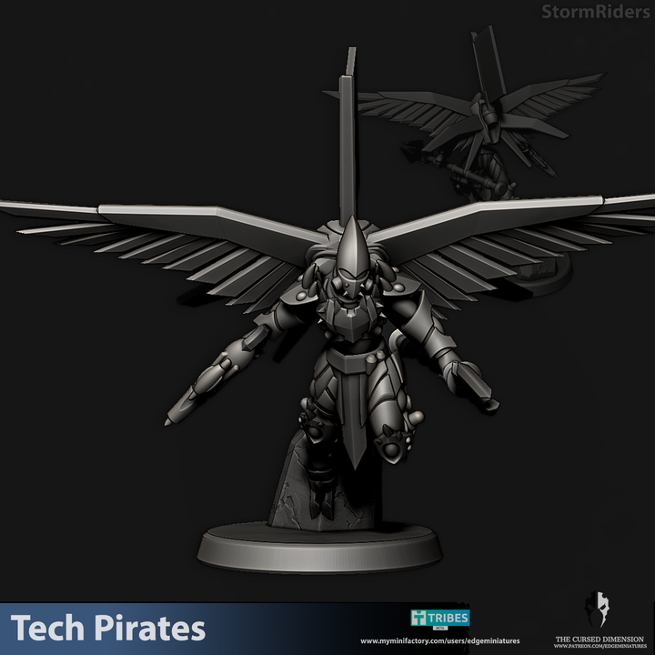 3D Printable Storm Riders - Tech Pirates / Cursed Elves - 28mm by Edge ...