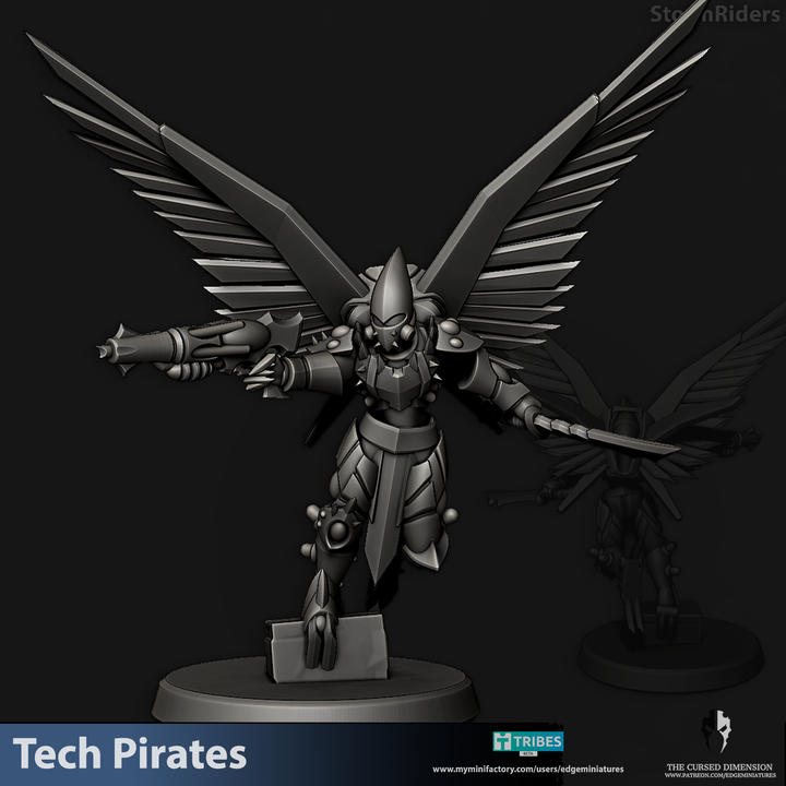 3D Printable Storm Riders - Tech Pirates / Cursed Elves - 28mm by Edge ...