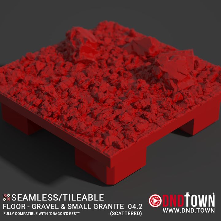 3D Printable Floor - Stone - Gravel & Small Granite 04.2 (SCATTERED ...