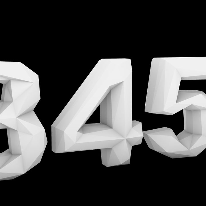 3D Printable alphabet numbers fonts - abstract diamond style - STL file ...