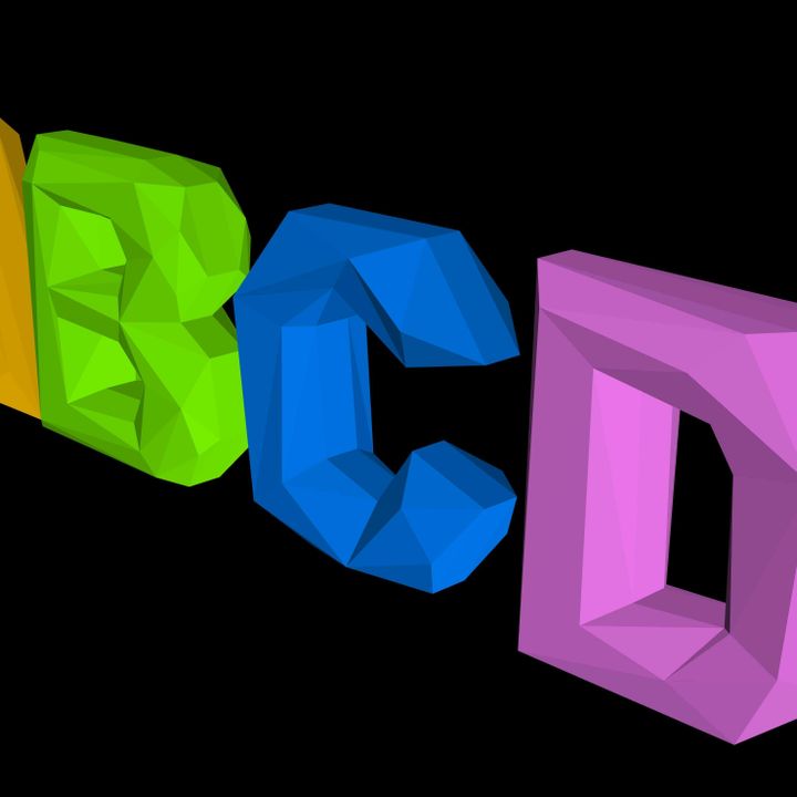 3D Printable alphabet numbers fonts - abstract diamond style - STL file ...