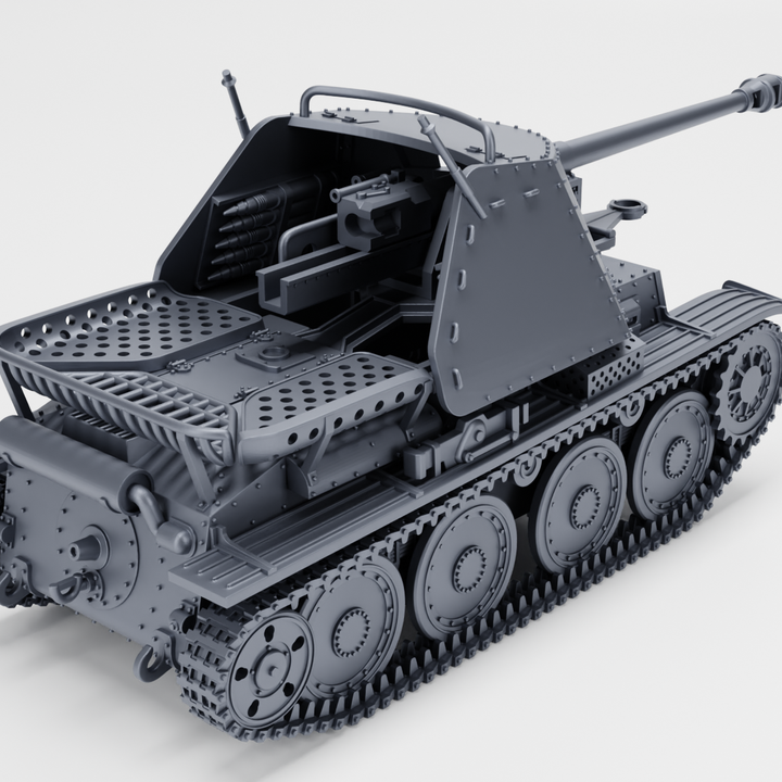 3D Printable Marder III Ausf.H (Germany, WW2) by Wargame3d