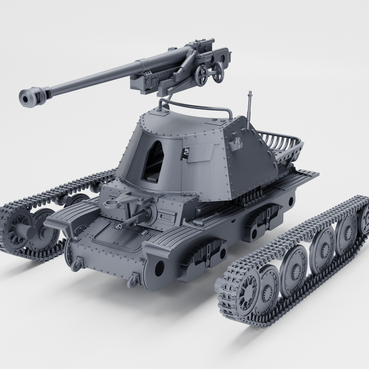 3D Printable Marder III Ausf.H (Germany, WW2) by Wargame3d