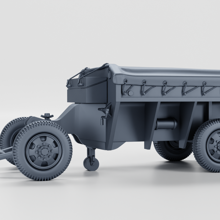 3D Printable M23 Ammunition Trailer (US, WW2) by Wargame3d