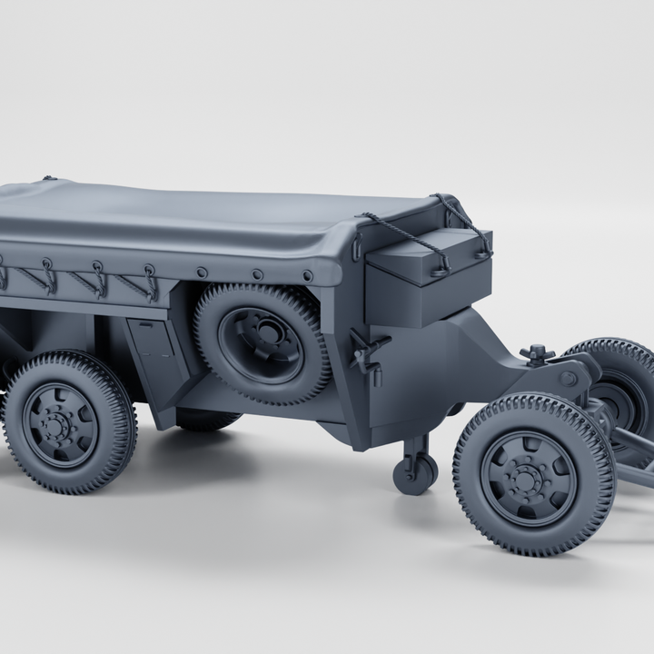 3D Printable M23 Ammunition Trailer (US, WW2) by Wargame3d