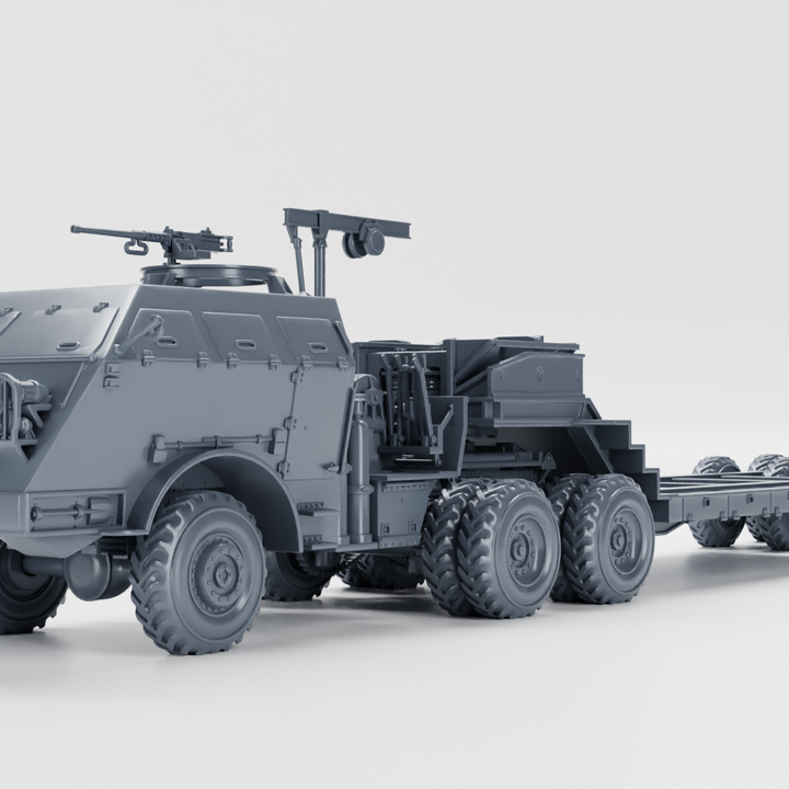 3D Printable M26 Tank transporter (6x6)+M15 semi-trailer (40-ton ...