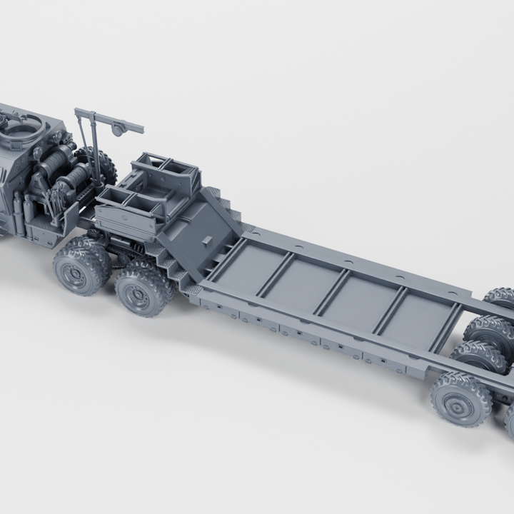 3D Printable M26 Tank transporter (6x6)+M15 semi-trailer (40-ton ...
