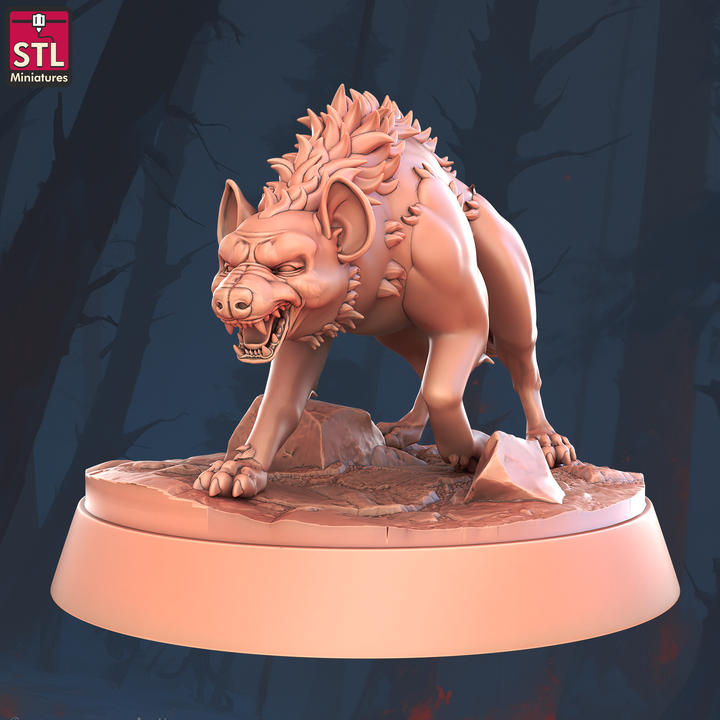 3D Printable Hyenas Set by STL Miniatures