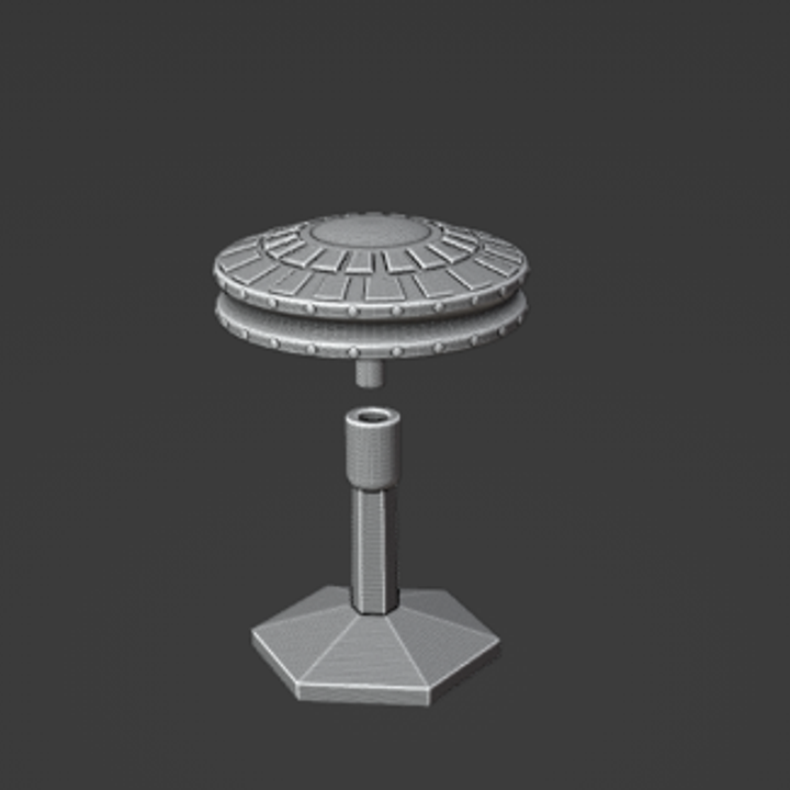 3D Printable Frigate Class Saucer Spaceship and Flight Stand by Michael ...