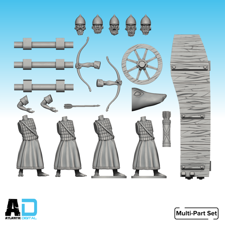 3D Printable Assyrian Battering Ram by Wargames Atlantic