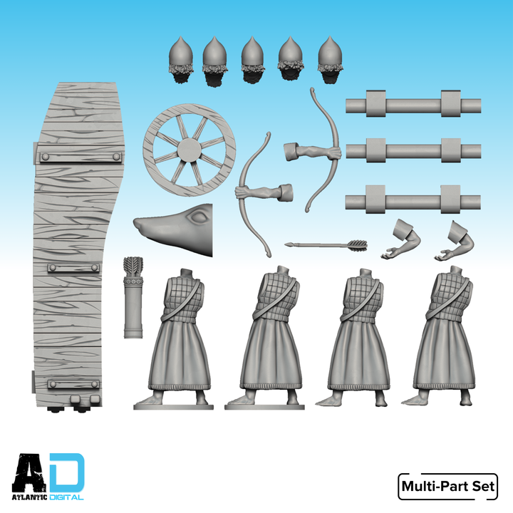 3D Printable Assyrian Battering Ram by Wargames Atlantic