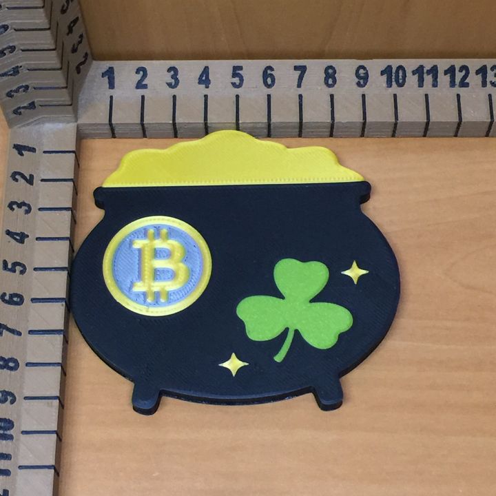 3D Printable Pot of Gold Bitcoin by Star Labs 3D, LLC
