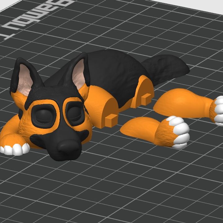 3D Printable Sleeping German Sheapered On A Shelf by 3DJPDESIGNS