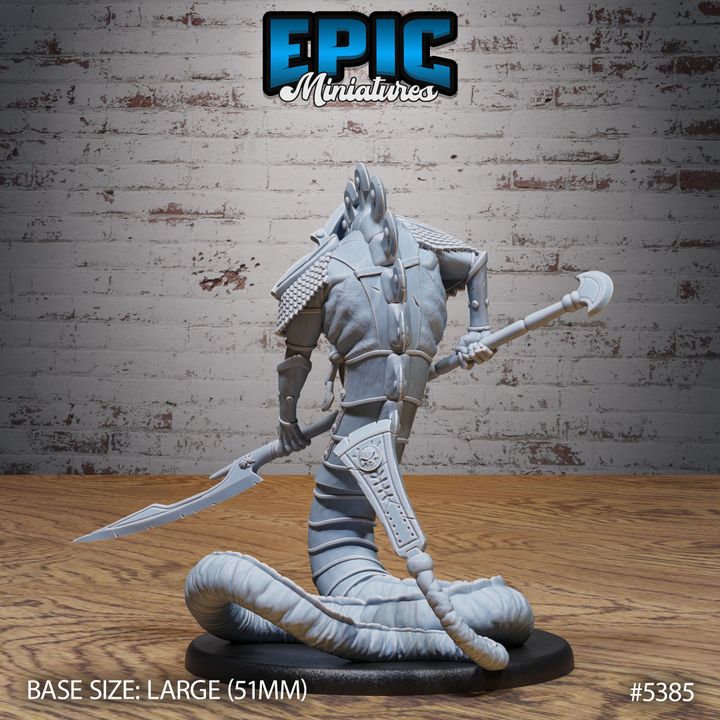 3D Printable Death Serpent / Ancient Naga Beast / Undead Snaker Hybrid ...