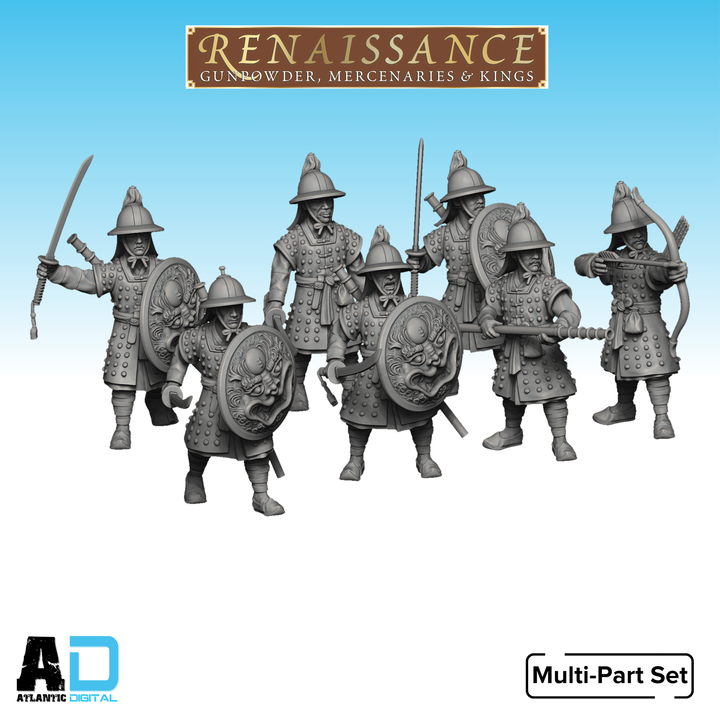 3D Printable Ming Empire Northern Infantry (1) by Wargames Atlantic