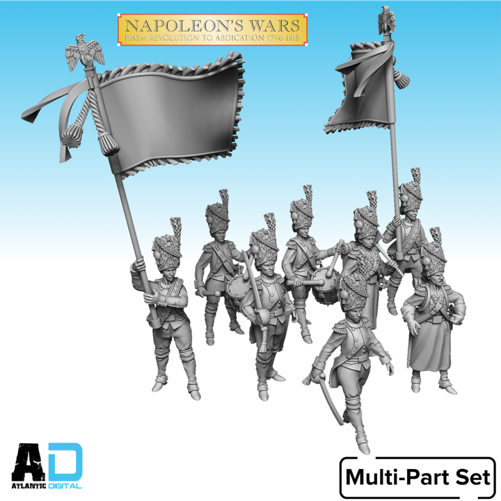 3D Printable Napoleonic Infantry Female Command by Wargames Atlantic