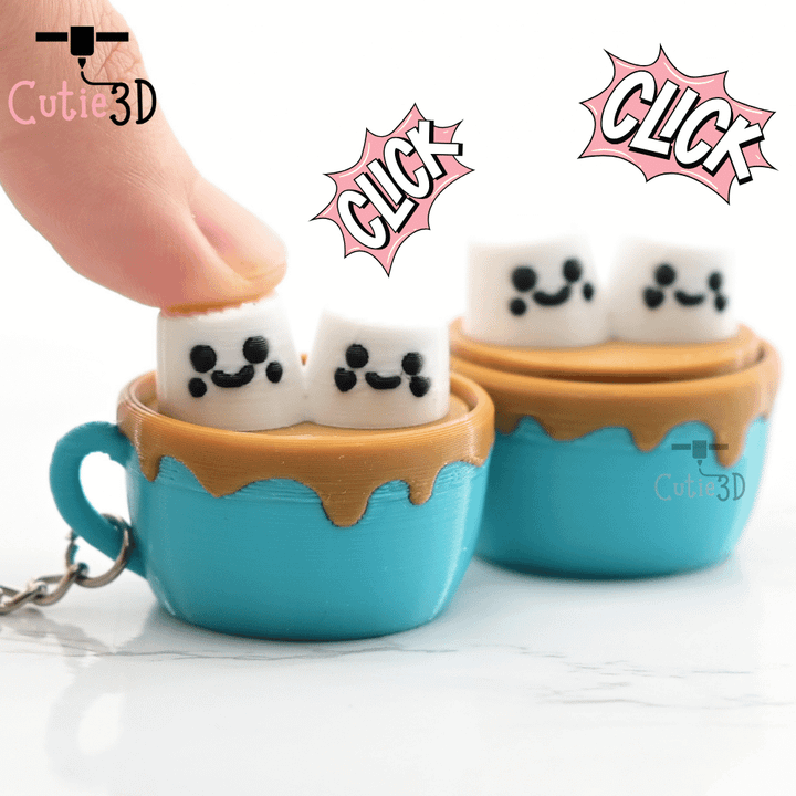 3D Printable Cutie3D Twisty Keycap Fidget Clicker Chocolate Marshmallow ...