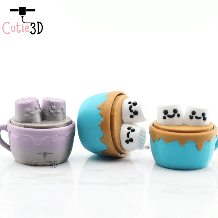 3D Printable Cutie3D Twisty Keycap Fidget Clicker Chocolate Marshmallow ...