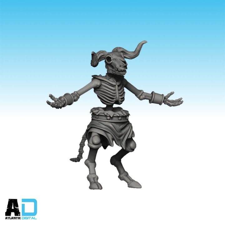 3D Printable Skeletal Minotaurs by Wargames Atlantic