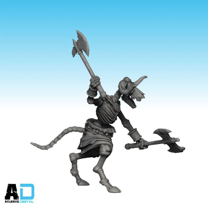 3D Printable Skeletal Minotaurs by Wargames Atlantic