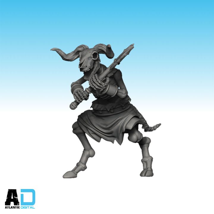 3D Printable Skeletal Minotaurs by Wargames Atlantic
