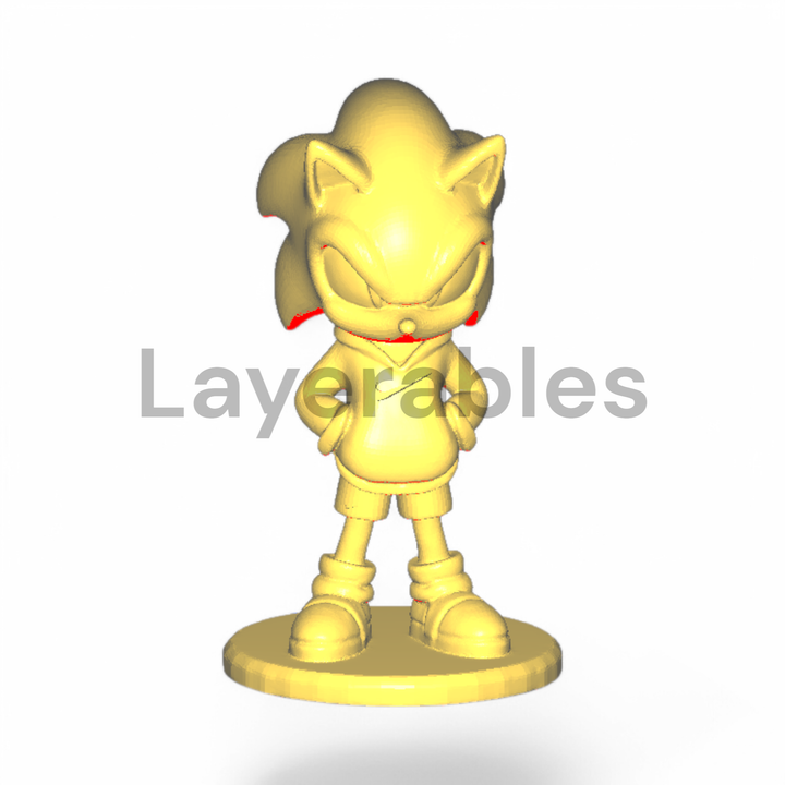 3D Printable Cool Sonic 3D Printer Model - STL File - Streetwear Style ...