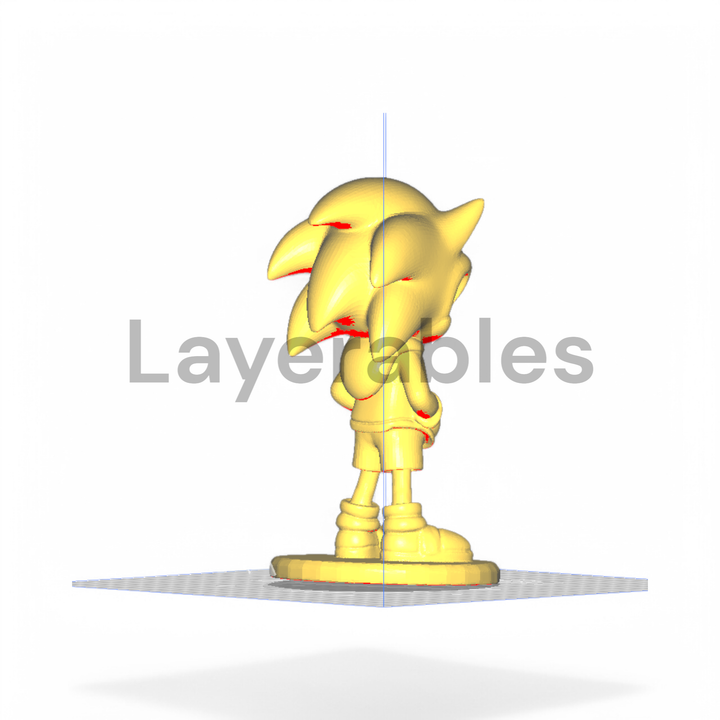 3D Printable Cool Sonic 3D Printer Model - STL File - Streetwear Style ...