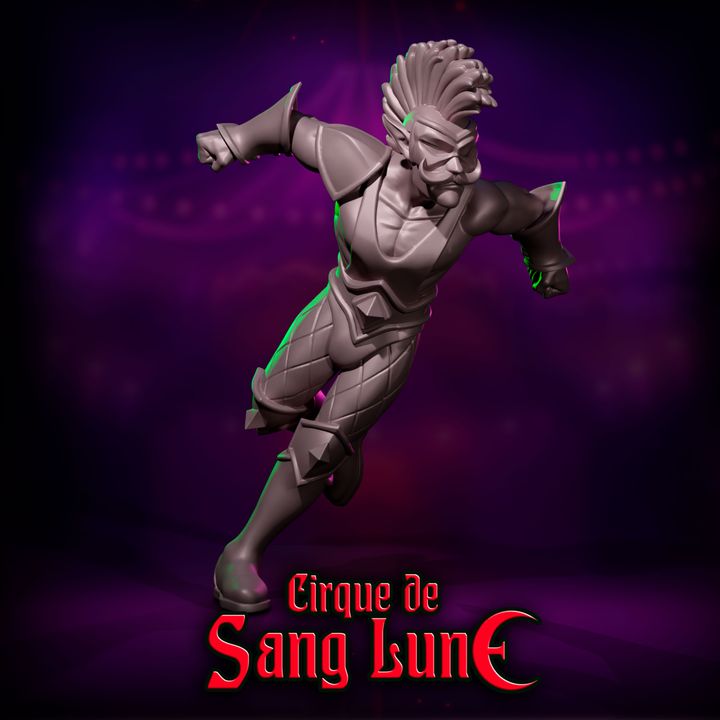 3D Printable Harlequin Strongman 1 by Punga Miniatures