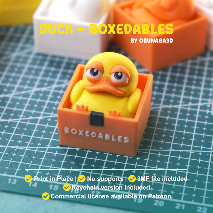 3D Printable Duck - Boxedables by OBUNAGA 3D